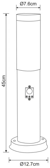 Globo 3158AS - Venkovní lampa se senzorem BOSTON 1xE27/15W/230V