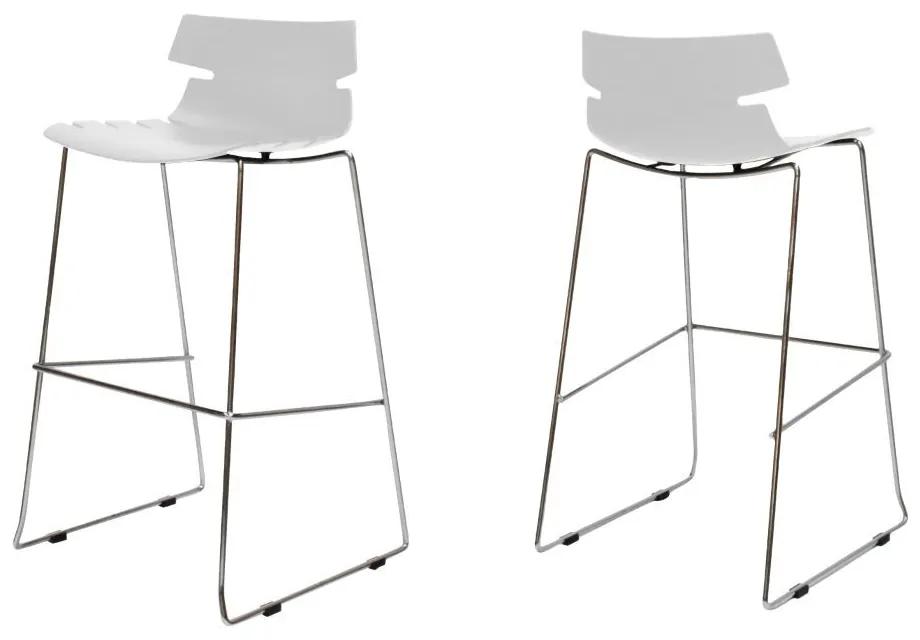 Designová barová stolička Dollie / bílá