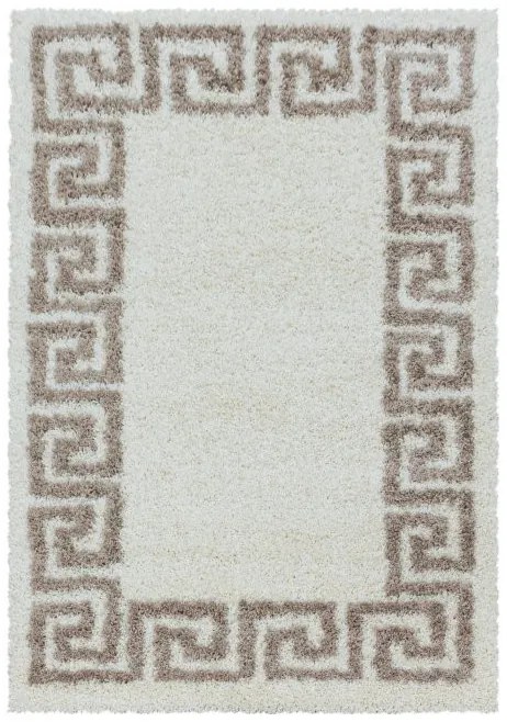 Vopi | Kusový koberec Hera shaggy 3301 beige - Kruh průměr 200 cm