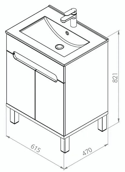 BPS-koupelny Set koupelnového nábytku Orion W SET 60/35