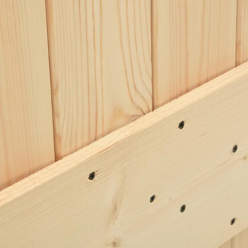 vidaXL Posuvné dveře s kováním 90 x 210 cm masivní borové dřevo [3203154]