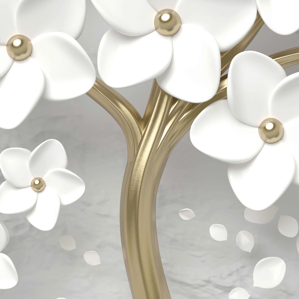 Malvis 3D tapeta Strom s bílými květy Vel. (šířka x výška): 216 x 140 cm