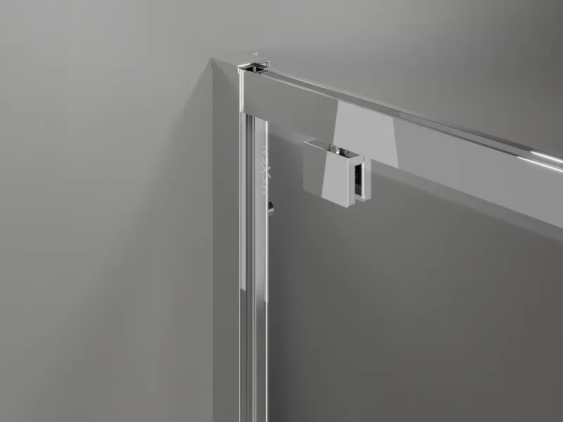 Mexen Exo-BR sprchový kout s otevíracími dveřmi 90 x 90 cm, transparentní, chrom - 8181-090-090-01-00
