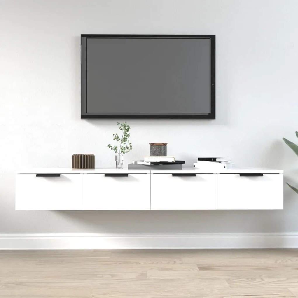 Nástěnné skříňky 2 ks bílé 68 x 30 x 20 cm kompozitní dřevo 3115892