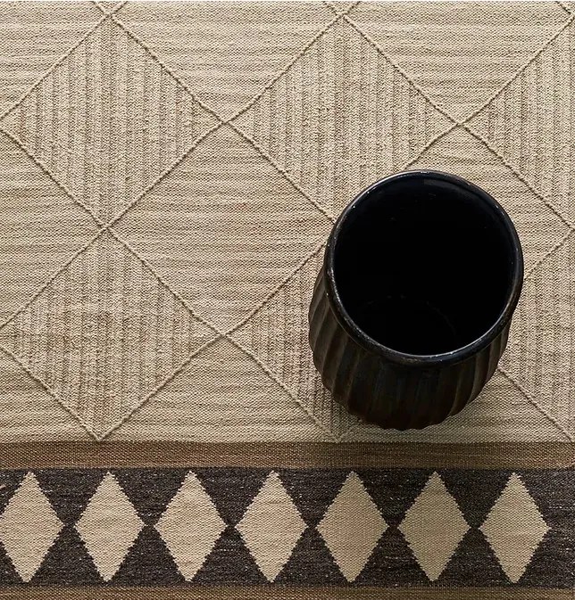 Diamond Carpets India, Ručně vázaný kusový koberec Villa Di Roma DE 2252 Multi Colour, 120x170, hnědá, chodba / předsíň