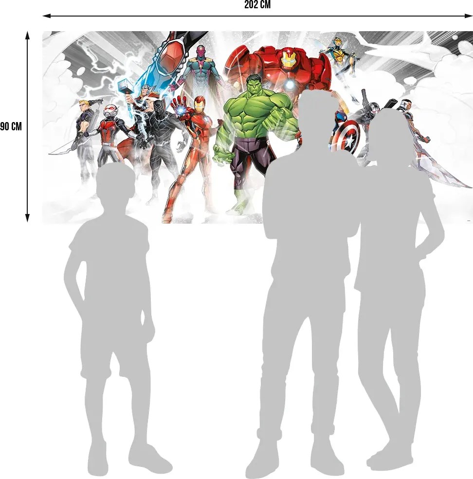 Dětská vliesová fototapeta na zed' Marvel Avengers – Komiksy, Disney | 202 x 90 cm | DFTDNH 5396