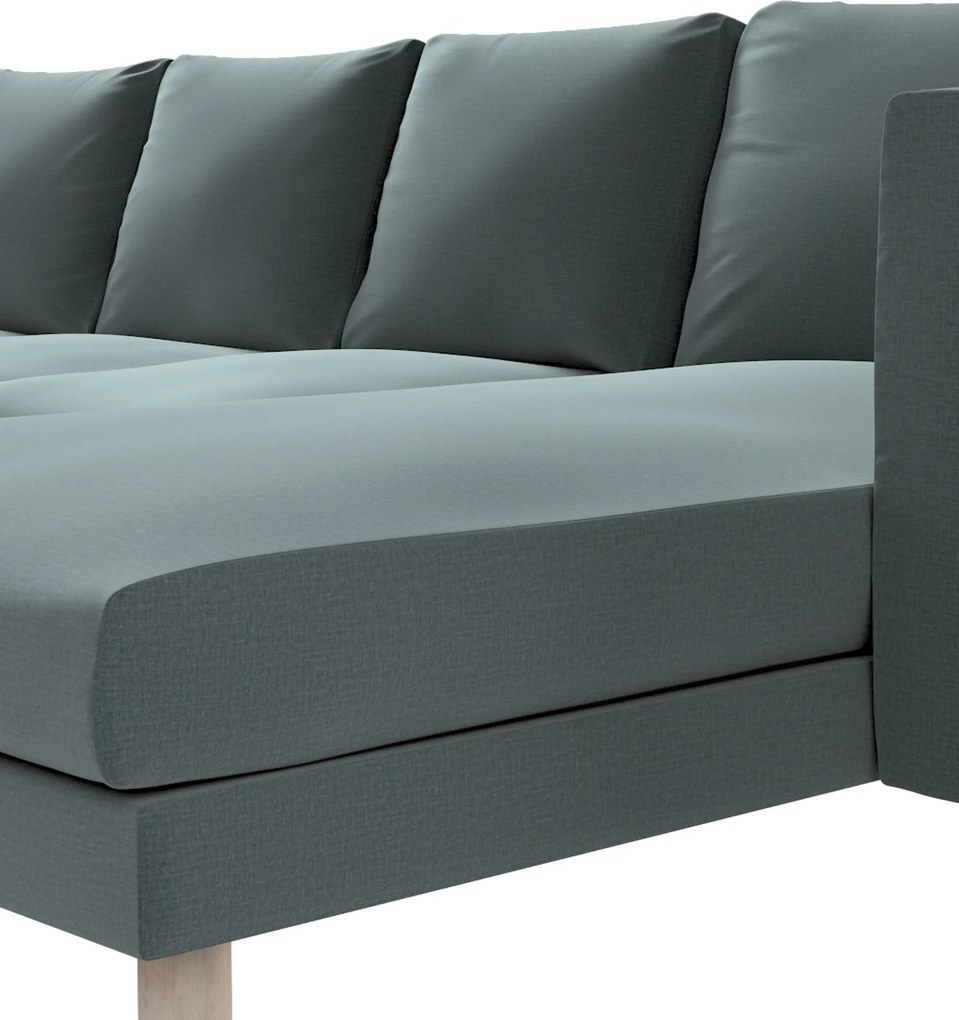 Potah na pohovku IKEA Norsborg 4-místná se šezlongem barva zelená látka sametová