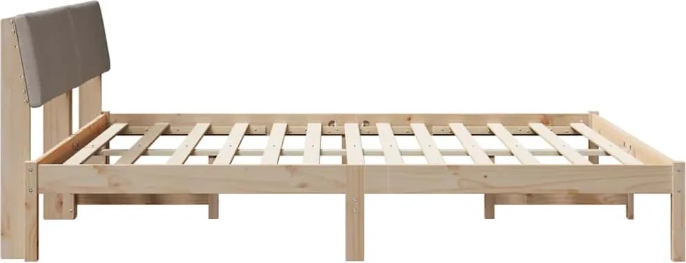 Rám postele Hnědá a taupe 180 x 200 cm Masivní borovicové dřevo 3394336