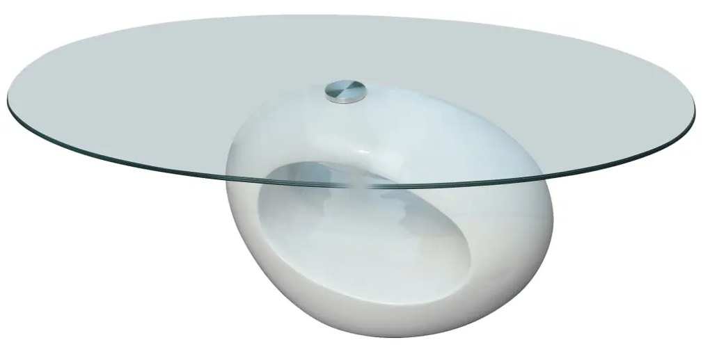 240318 vidaXL Konferenční stolek, bílý okrouhlý