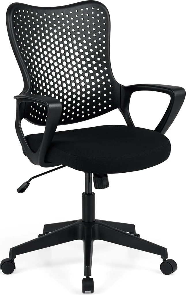 Costway Ergonomická kancelářská židle s prodyšným síťovaným opěradlem, otočná