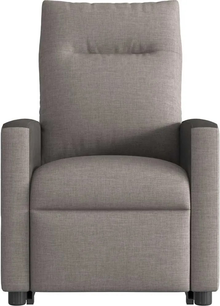 Elektrické zvedací polohovací křeslo taupe textil 3324071