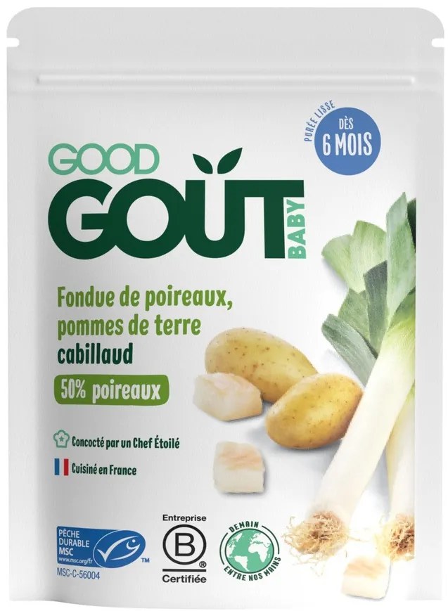 Good Gout BIO Pórek s brambůrkem a treskou 190 g