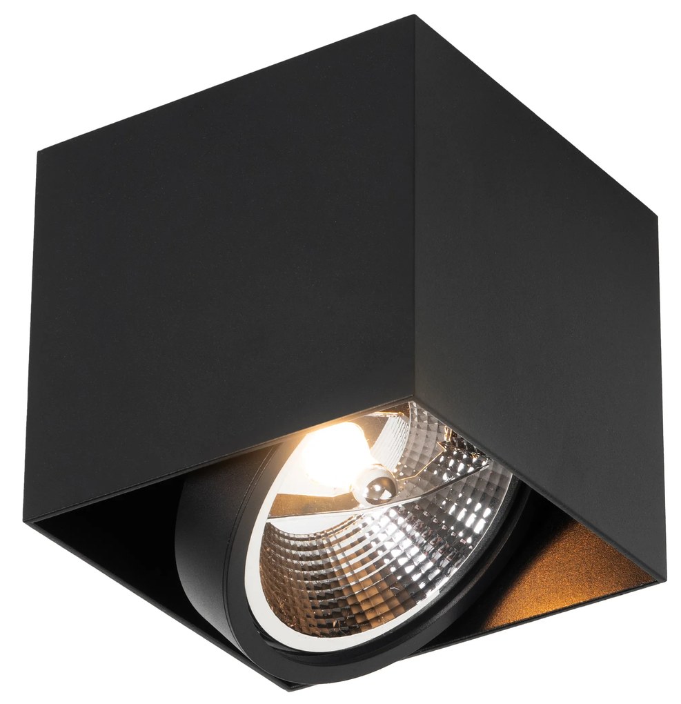 Designové bodové světlo černé čtvercové AR111 - Box