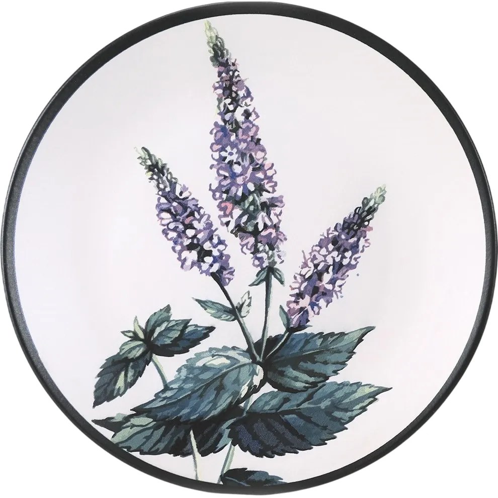 Sada 6 kameninových mělkých talířů Herbal 25 cm