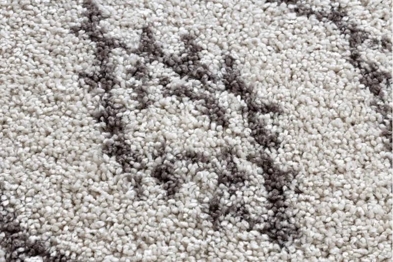 Dywany Łuszczów, Běhoun Berber Fez cream, 70x200, bílá, ložnice