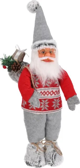 Vánoční figurka látkového Mikuláše 60 cm