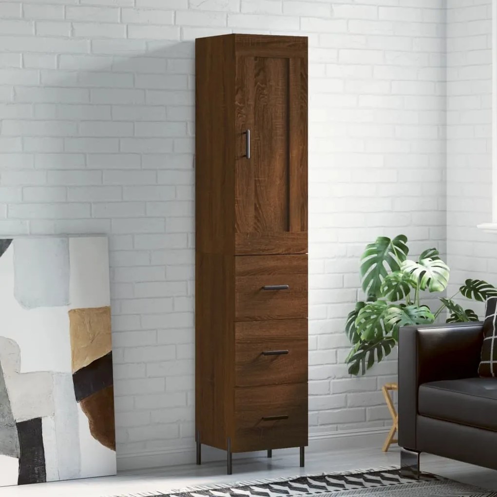 vidaXL Skříň highboard 34,5 x 34 x 180 cm kompozitní dřevo [3200201] Barva: dub sonoma