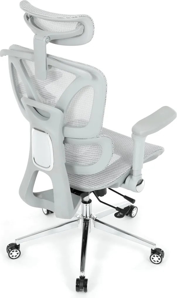 Ergonomická kancelářská židle FORCE - šedá síťovina