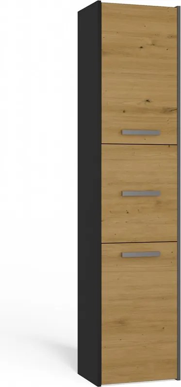 Koupelnový sloupek S43 antracit/dub artisan