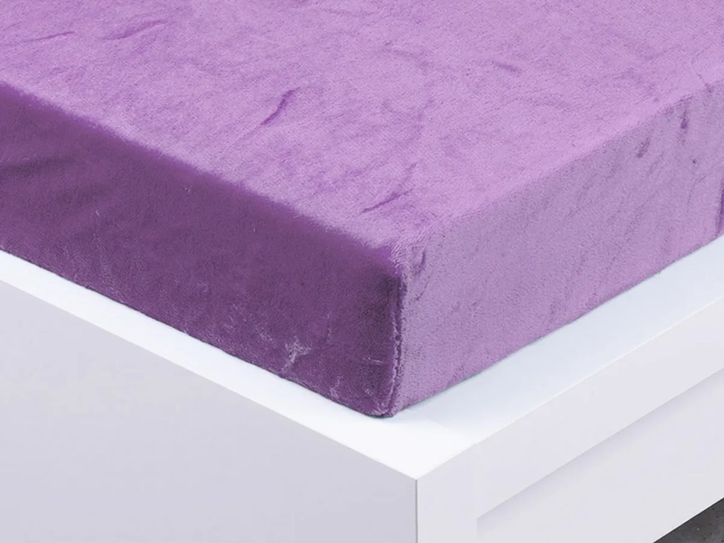 XPOSE® Dětské mikroplyšové  prostěradlo Exclusive  - levandulové 60x120 cm