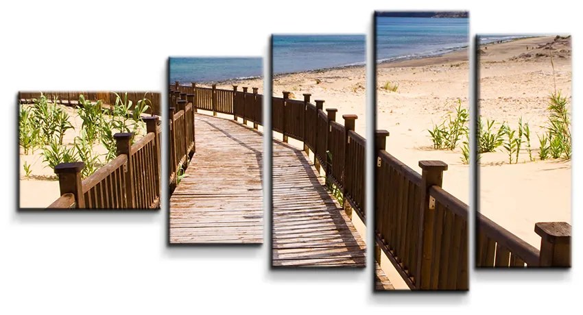 Sablio Obraz - 5-dílný Chodníček na pláž - 100x60 cm