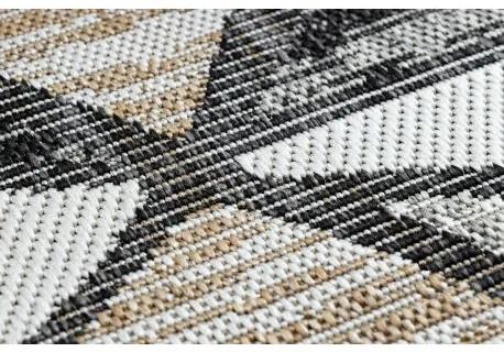 koberec SISAL COOPER Mozaika 22208 ecru / černý velikost 140x190 cm | krásné koberce cz