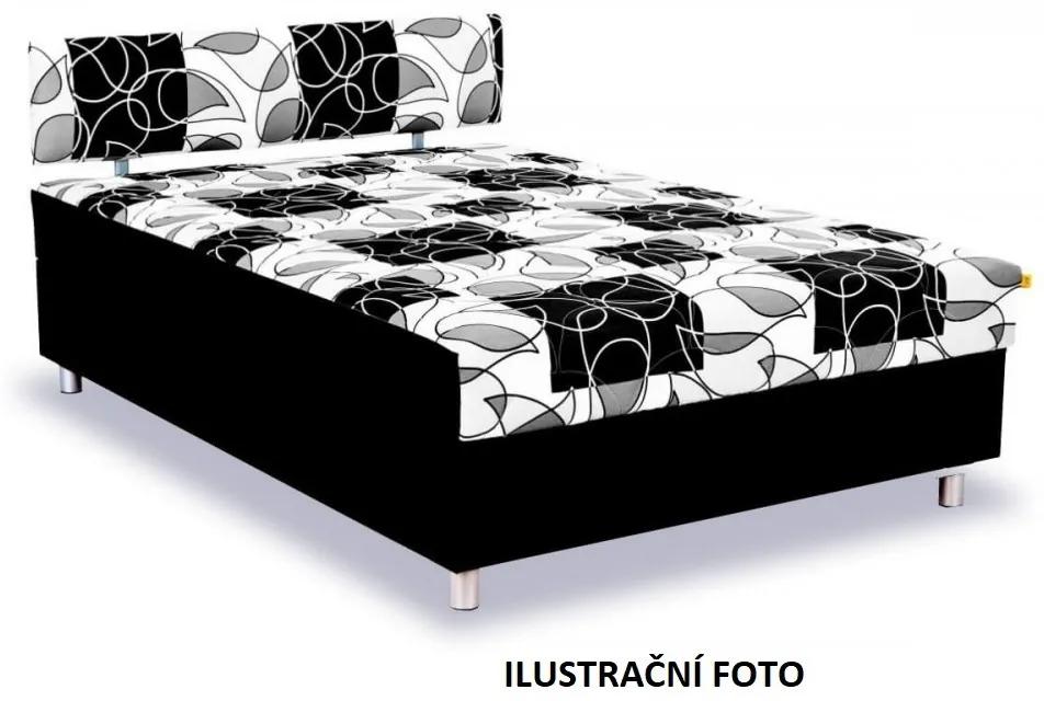 Čalouněná postel s čelem a úložným prostorem Mona, 140x200, ORANŽOVÁ PROKOND, BH-AE