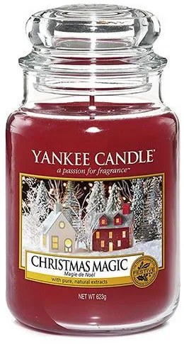 Yankee Candle Svíčka Yankee Candle 623g - Christmas Magic, červená barva, sklo, vosk