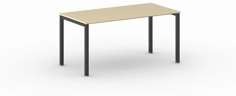 Stůl Square s černou podnoží 1600 x 800 x 750 mm, ořech