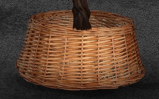 Proutěný košík, prům. 62 cm, výška 29 cm