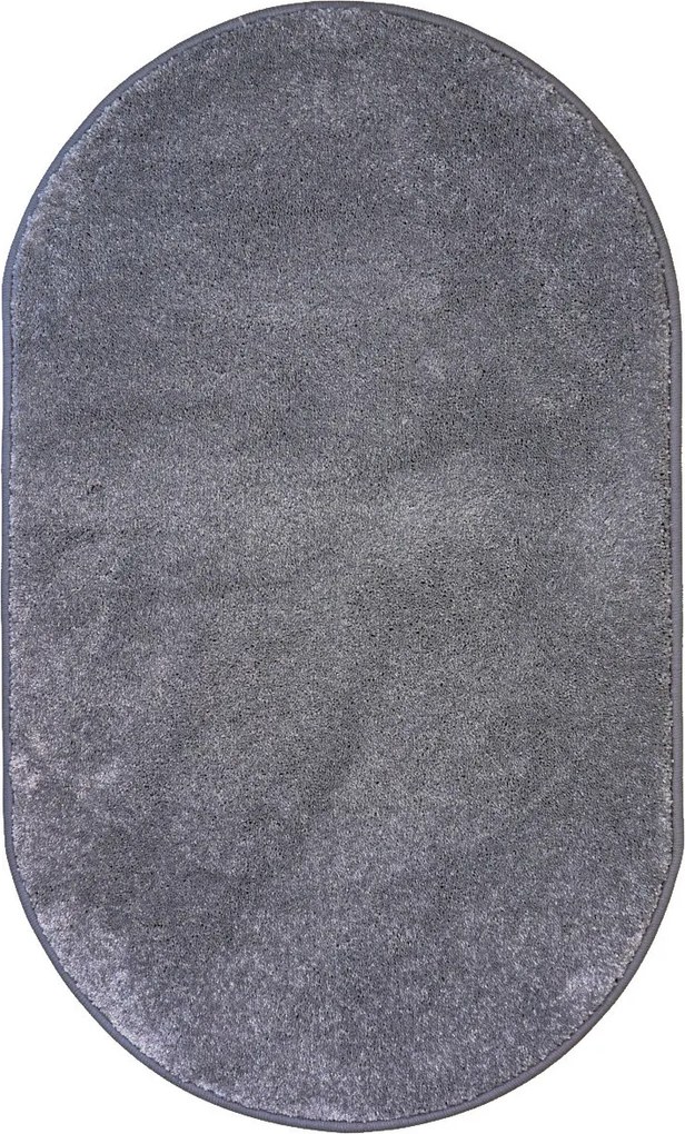 Vopi, Kusový koberec Laguna tmavě šedá ovál, 120x170 ovál, šedá, ložnice
