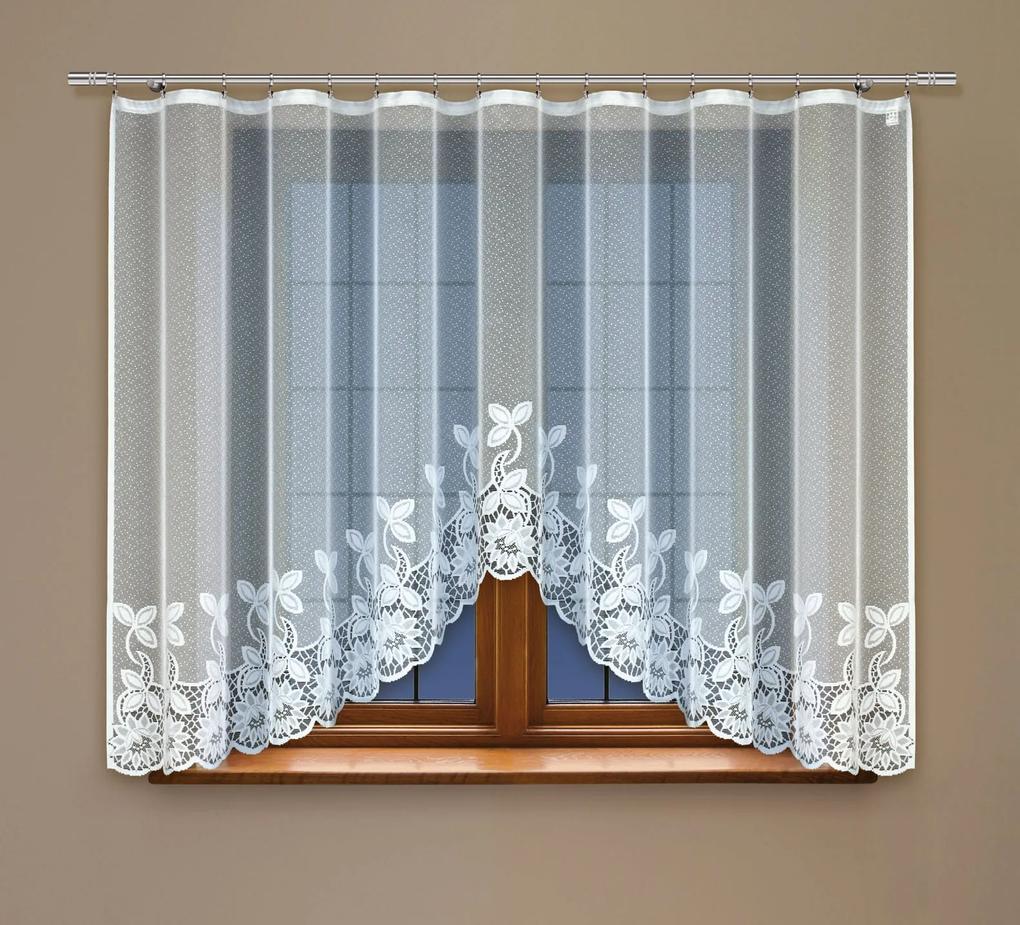 Dekorační žakárová záclona s řasící páskou LIZBETH 160 bílá 300x160 cm MyBestHome