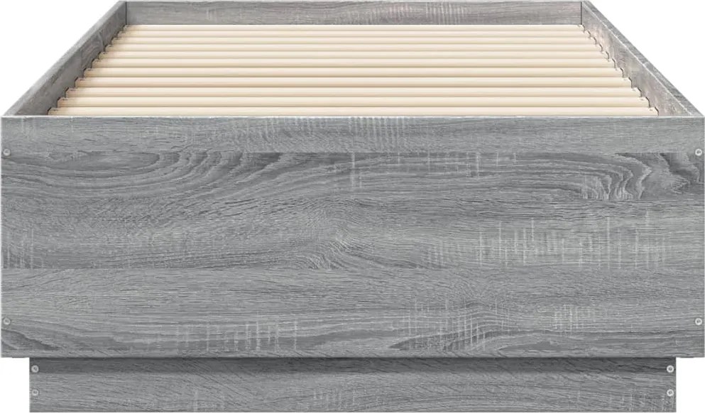 Rám postele šedý sonoma 75 x 190 cm kompozitní dřevo 3209763