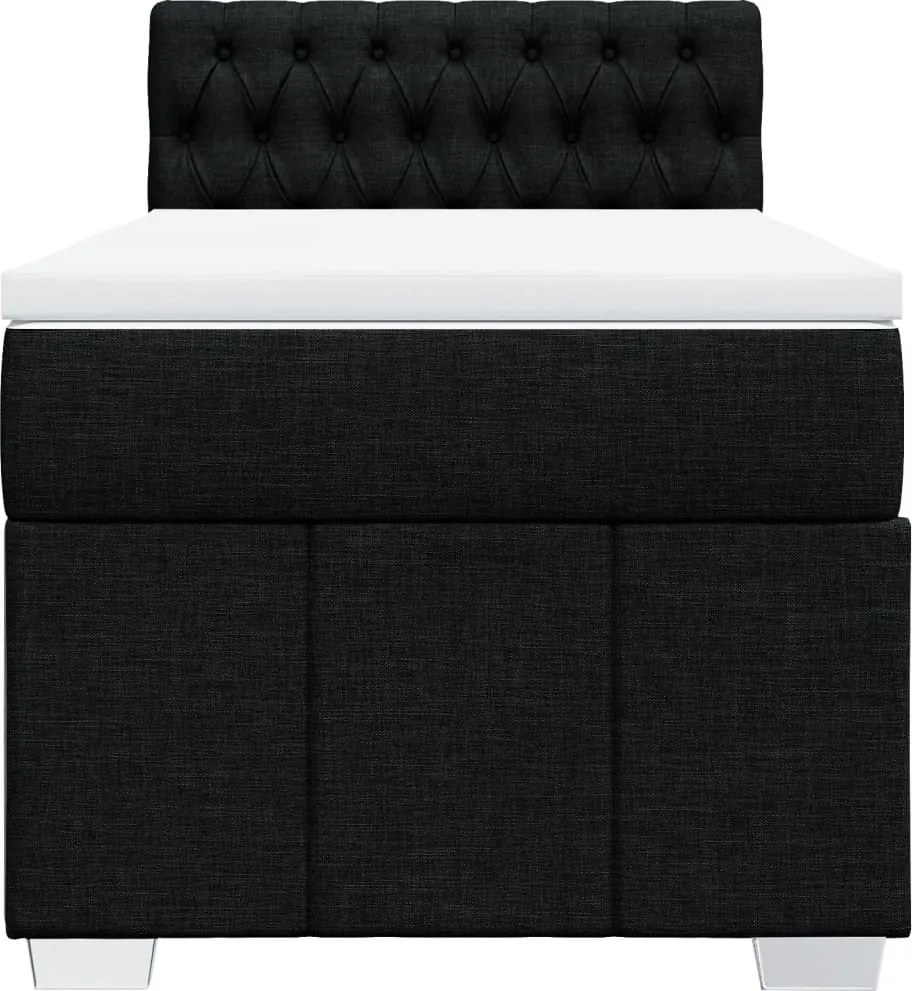 Box spring postel s matrací černá 80 x 200 cm textil 3289204