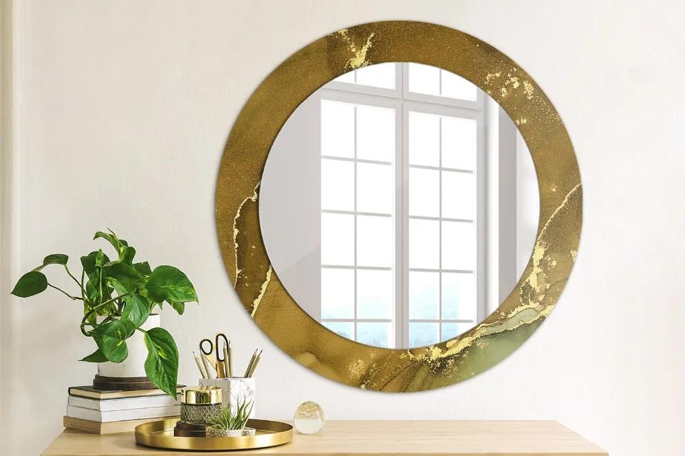 Kulaté zrcadlo s dekorem Kovové víry fi 60 cm