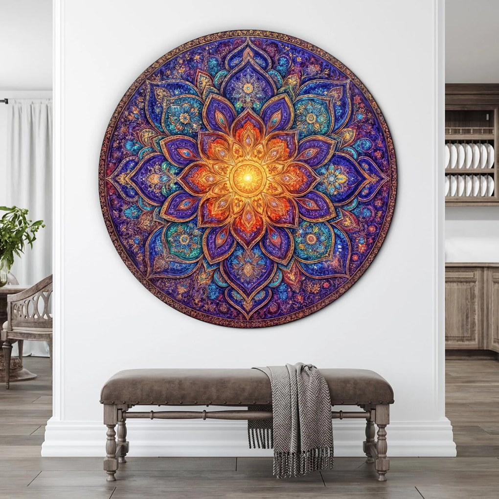 DUBLEZ | Dřevěný obraz - Mandala Magic | UV tisk, Premium