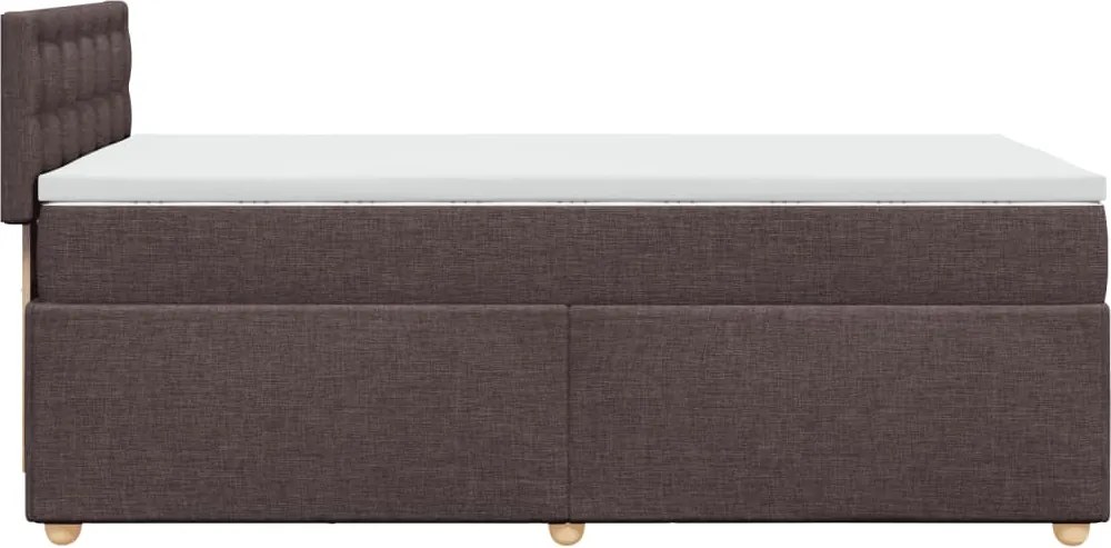 Box spring postel s matrací tmavě hnědá 80x200 cm textil 3286524