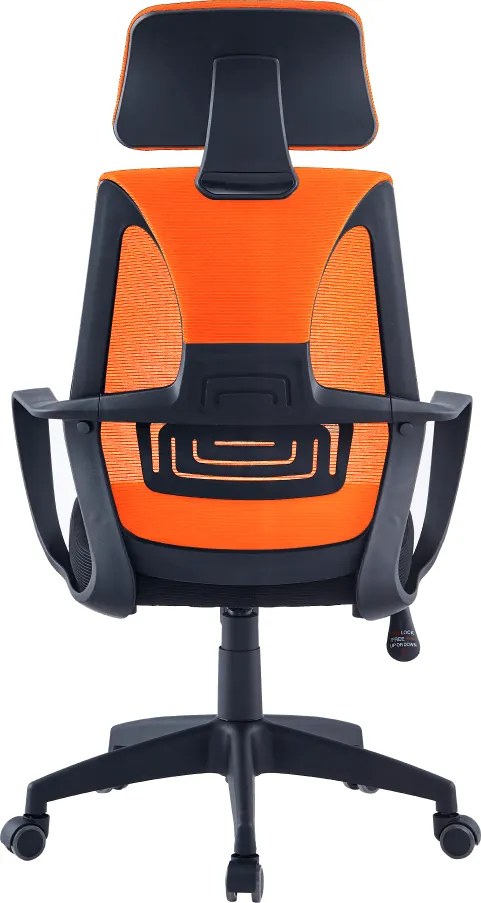 Ergonomická kancelářská židle SOFT - oranžová síťovina