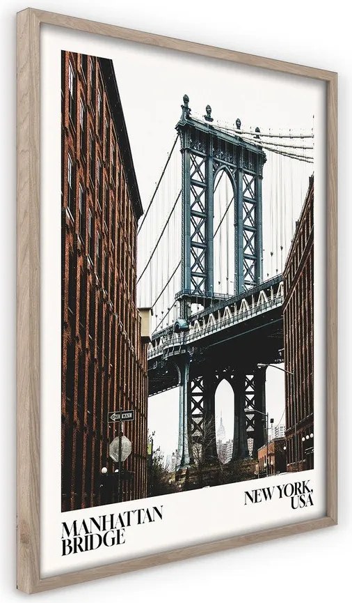 Tištěný obraz s rámem 50x70 cm NY Bridge – Styler