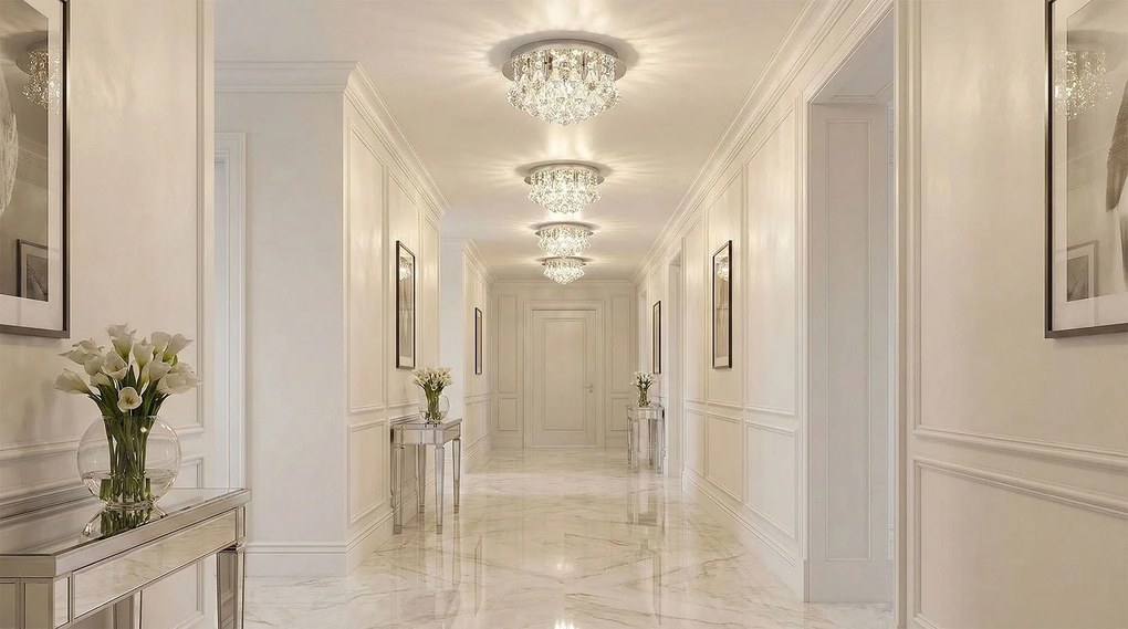 Toolight - Křišťálové závěsné svítidlo G9 3x40W APP1039-C, chromová, OSW-06822