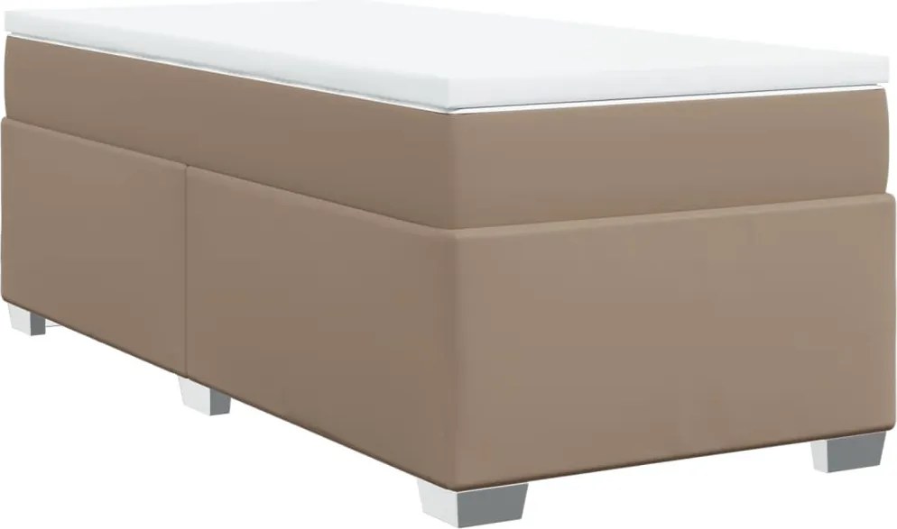 Box spring postel s matrací cappuccino 100x200 cm umělá kůže 3285200