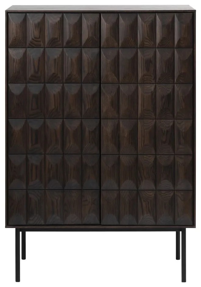 Tmavě hnědá skříňka 90x130 cm Latina – Unique Furniture