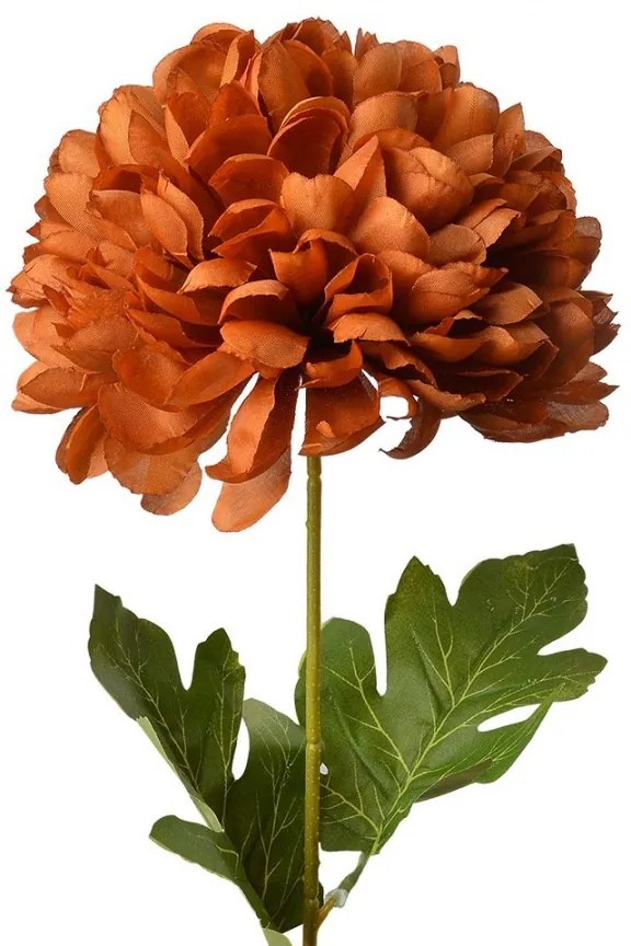 Dekorace umělá květina s hnědým květem - 15*15*80 cm