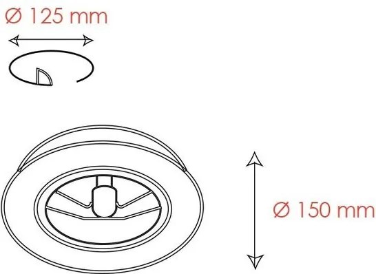 BPM 3023 Vestavné svítidlo Aluminio Plata IP65, kartáč.hliník 1x100W, 12V - BPM