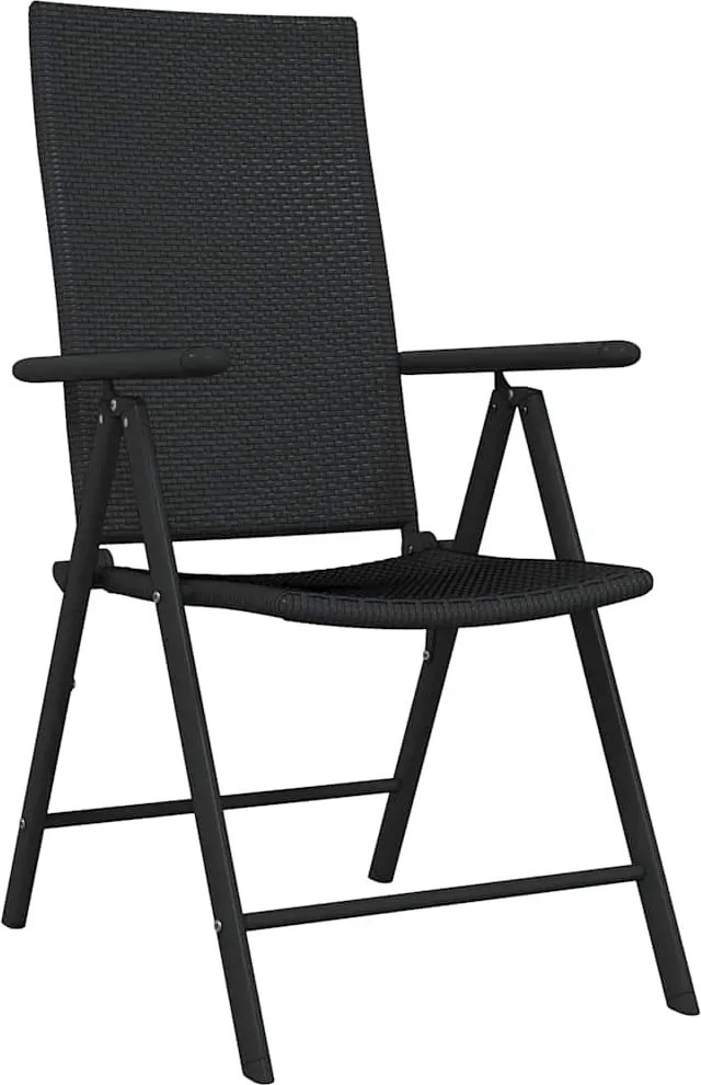 5dílný zahradní jídelní set černý 3099108
