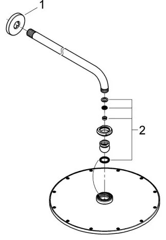 GROHE 26066DC0 - Hlavová sprcha RAINSHOWER COSMOPOLITAN 310 380 mm nerez