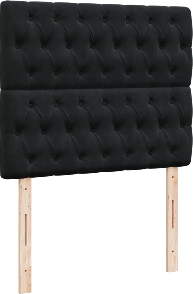 Box spring postel s matrací černá 120 x 190 cm samet 3293166