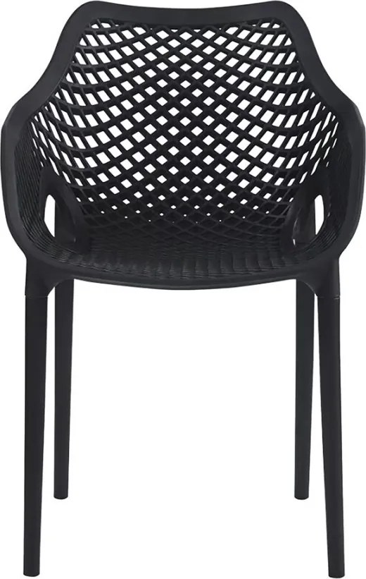 Černá plastová jídelní židle Tippi - 55*52*81 cm