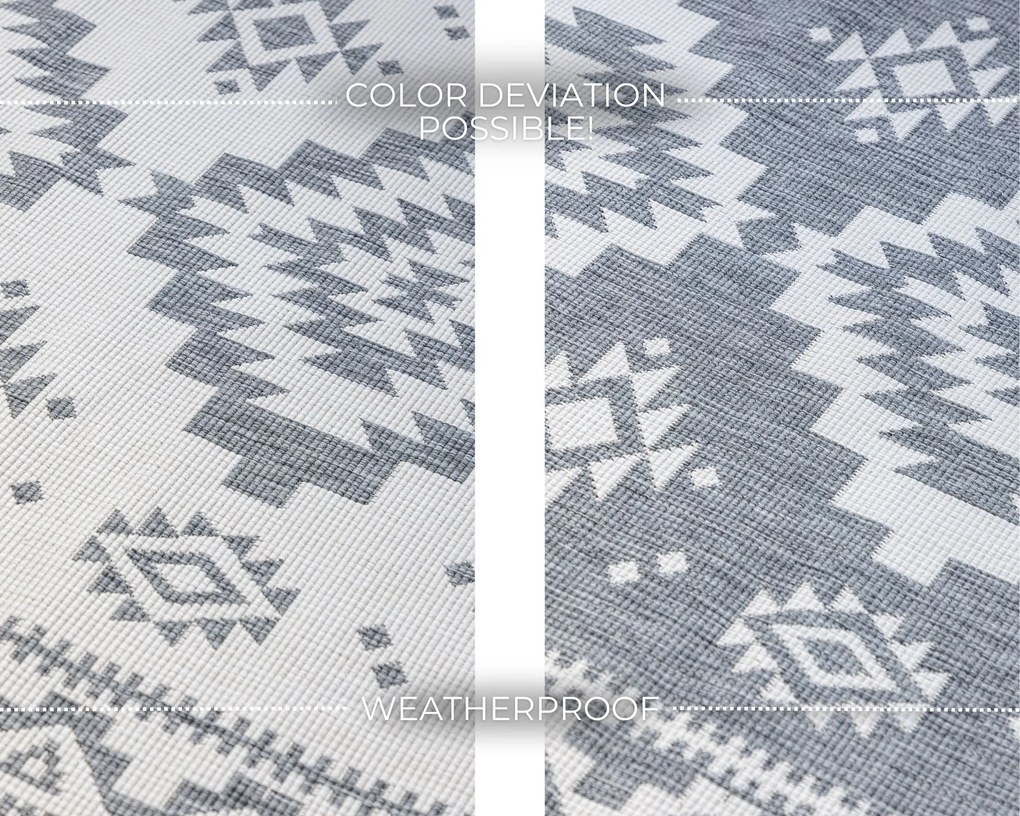 ELLE Decoration, Kusový koberec Gemini 106018 Silver z kolekce Elle – na ven i na doma, 80x150, šedá, chodba / předsíň