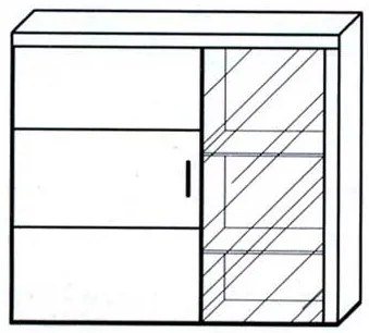Obývací stěna Samba C - švestka/grafit